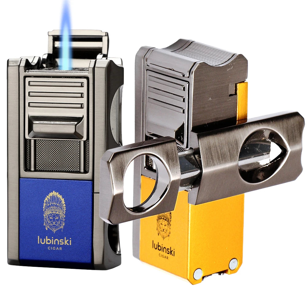 LUBINSKI 1 Jet Lighter Cigar V Cutter – SHERRY007