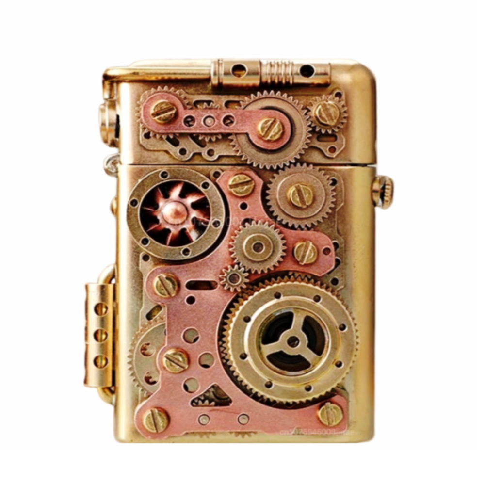 Zorro Steampunk Lighter Gear Linkage Mechanical Creative Pure Copper ...